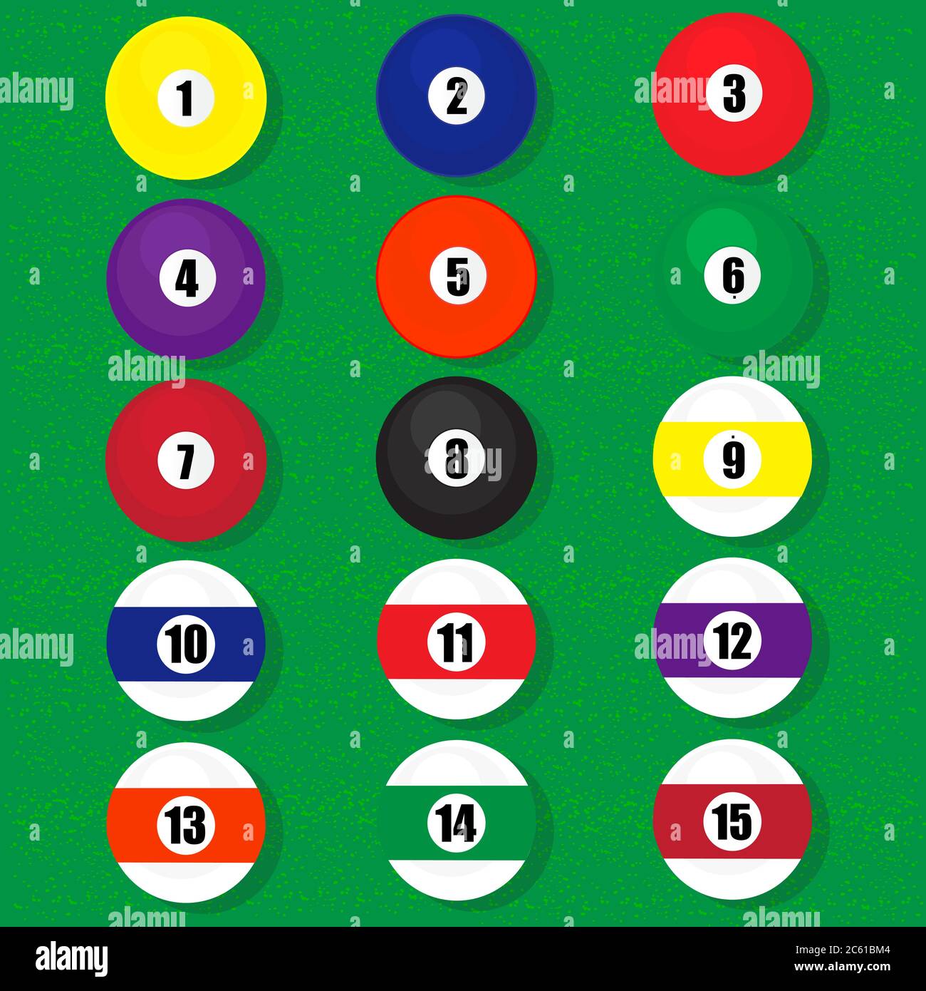 Set of billiards balls vector illustration background Stock Vector ...