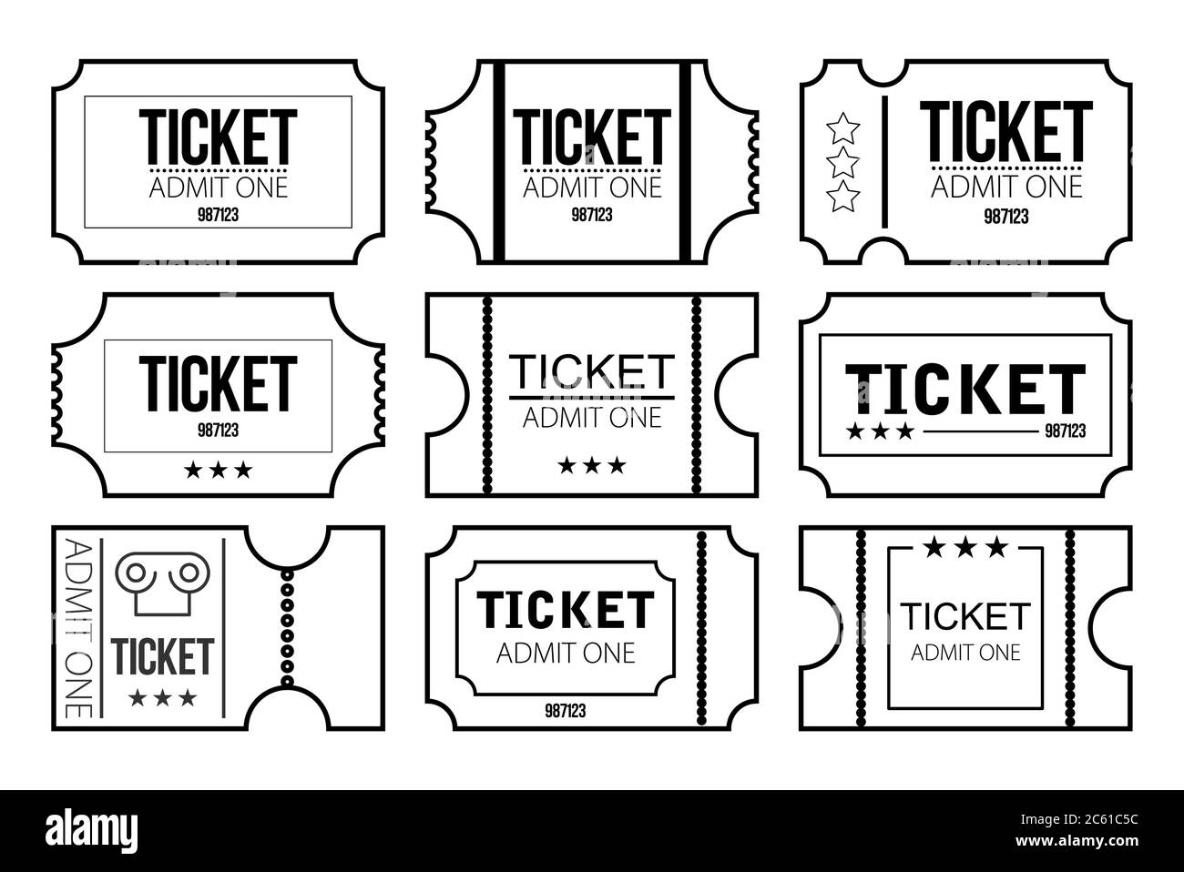 Circus tickets sign Stock Vector Images - Alamy