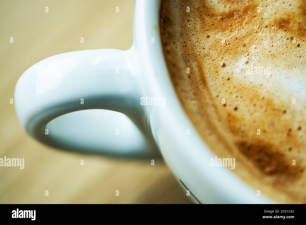 Cup of Fresh Made Arabica Coffee Cappuccino. Barista Theme. Close Up ...