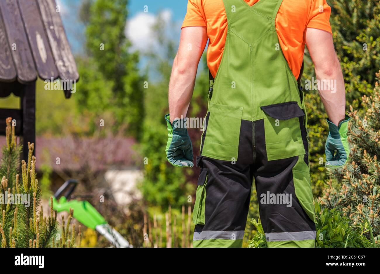 Caucasian Men Wearing Professional Uniform and Safety Gloves in Front ...