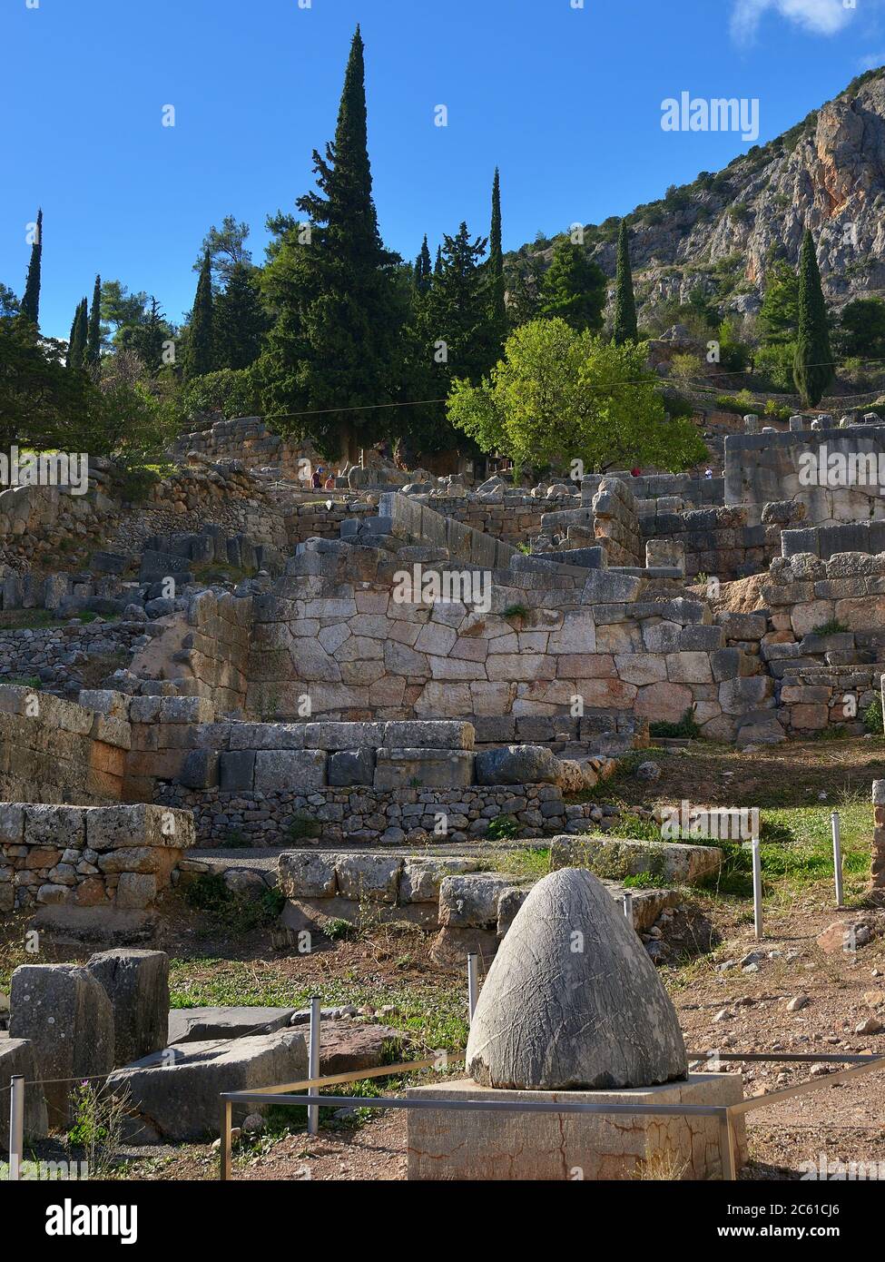 Famous ancient marble Navel Stone also known as Omphalos in Ancient ...