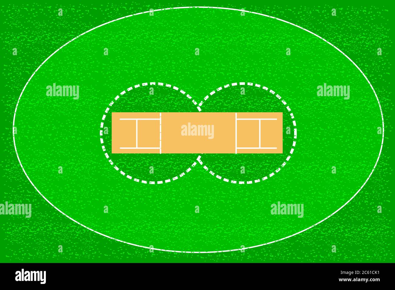 Cricket pitch aerial Stock Vector Images - Alamy