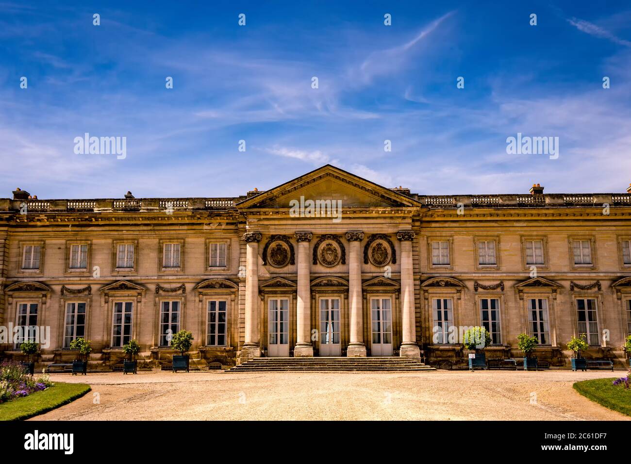 COMPIEGNE, FRANCE, AUGUST 13, 2016 : exteriors of chateau de Compiegne ...