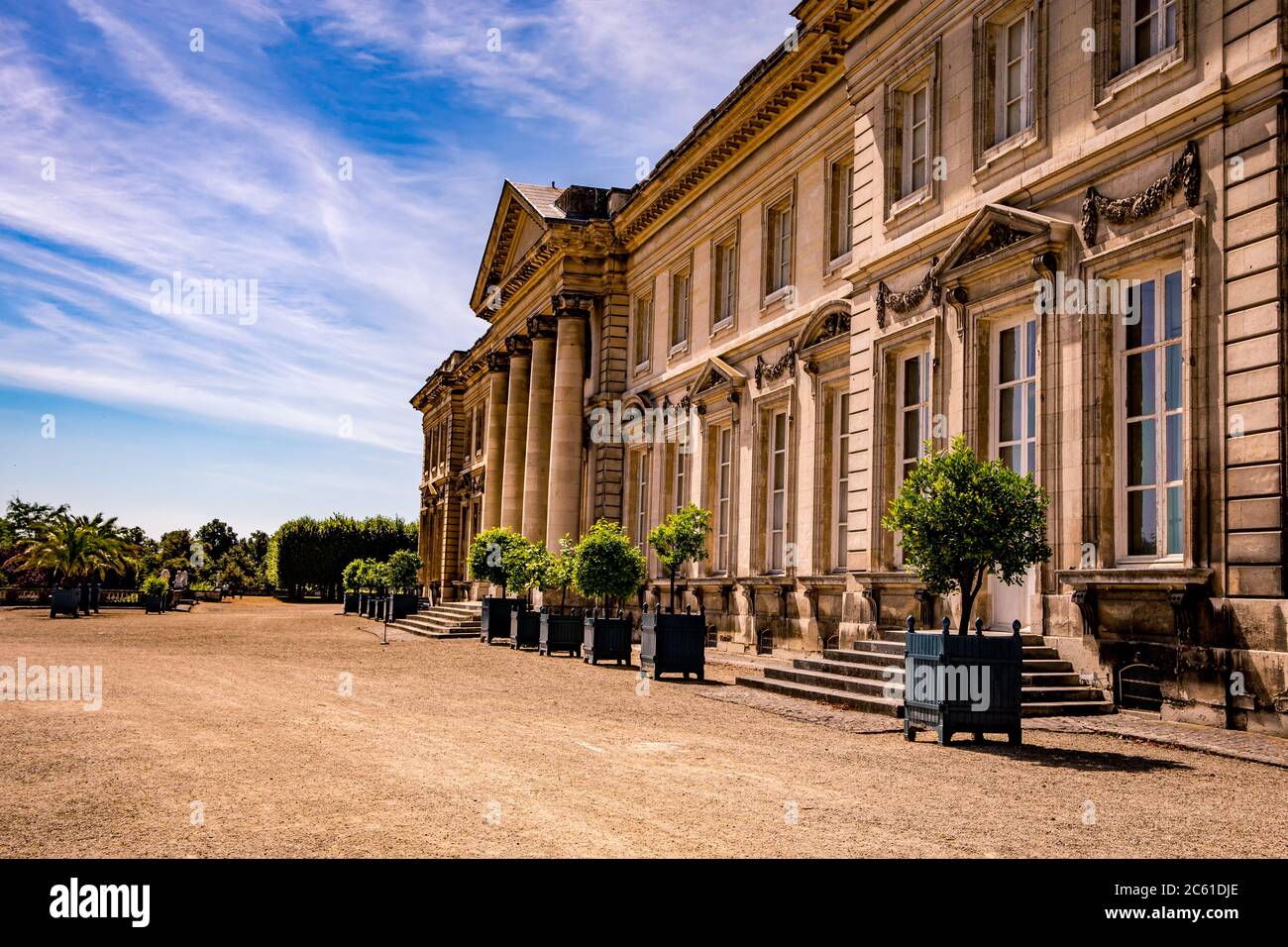 COMPIEGNE, FRANCE, AUGUST 13, 2016 : exteriors of chateau de Compiegne ...