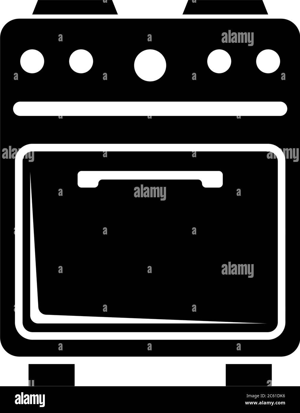 Gas Kitchen Stove, Home Electric Cooker. Flat Vector Icon illustration ...