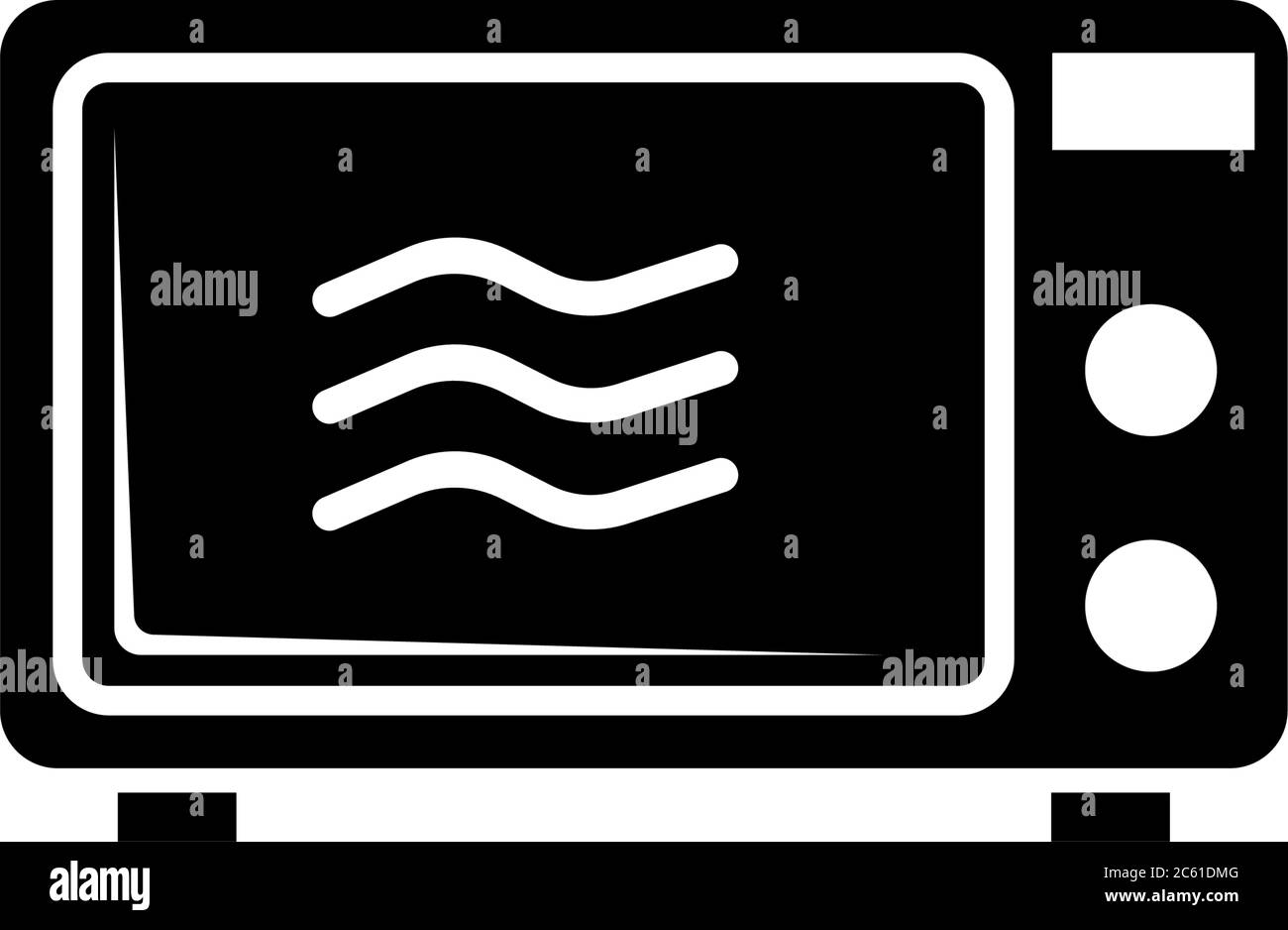 Mechanical Electric Kitchen Microwave Oven. Flat Vector Icon ...