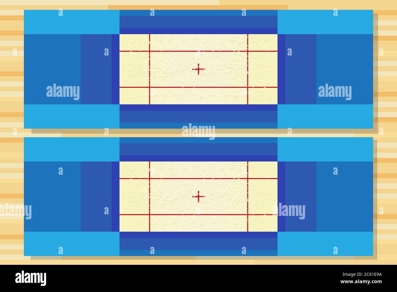 Trampoline jumping sport vector background illustration layout Stock ...