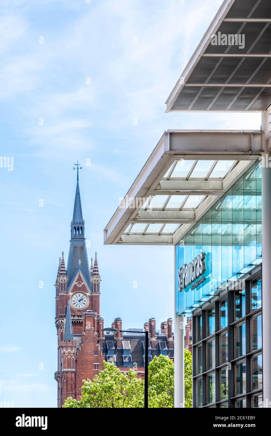 UK, England, London. Exterior of the Eurostar terminal train station ...