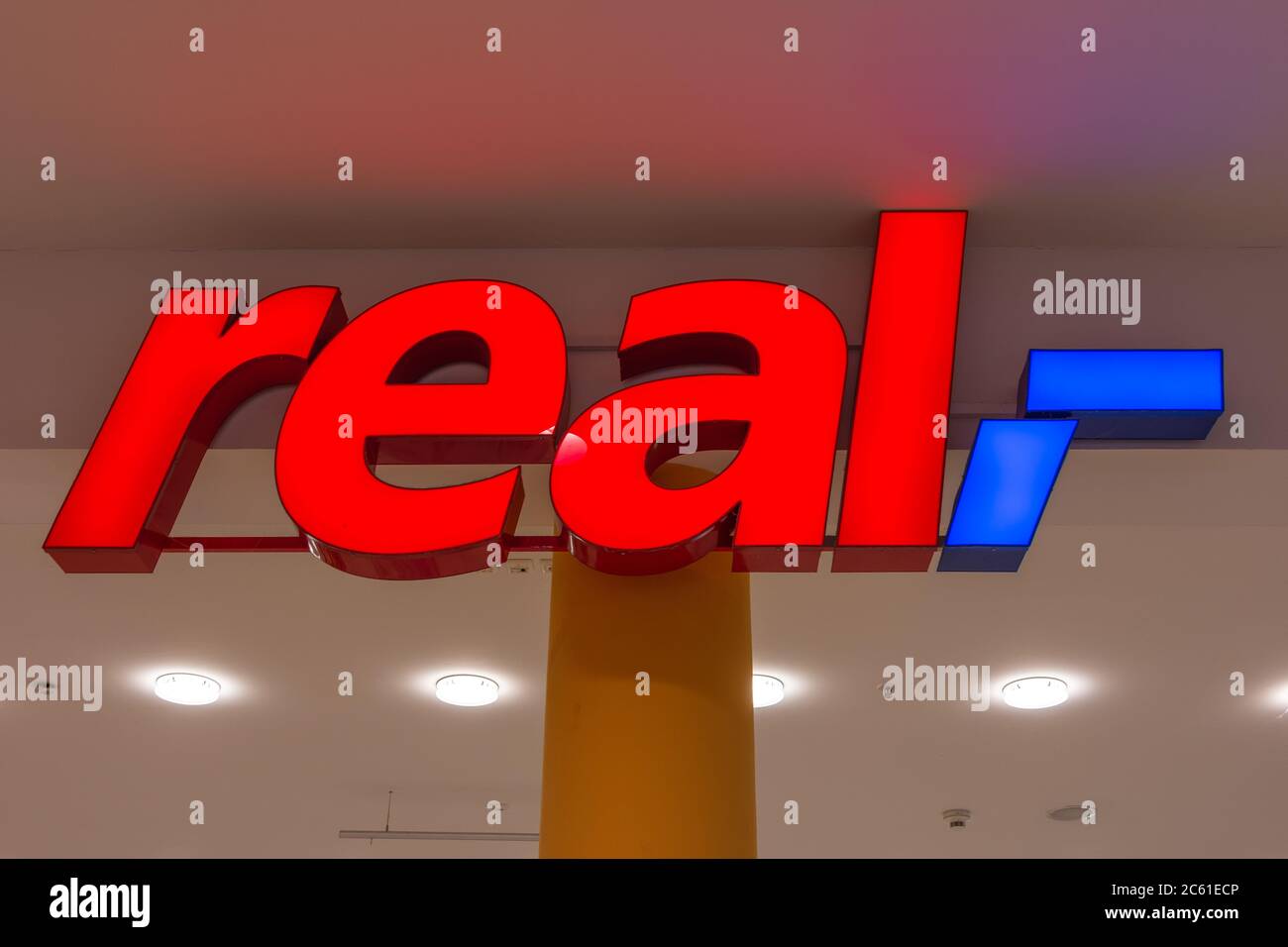Real logo from the market in the A10 center Stock Photo - Alamy