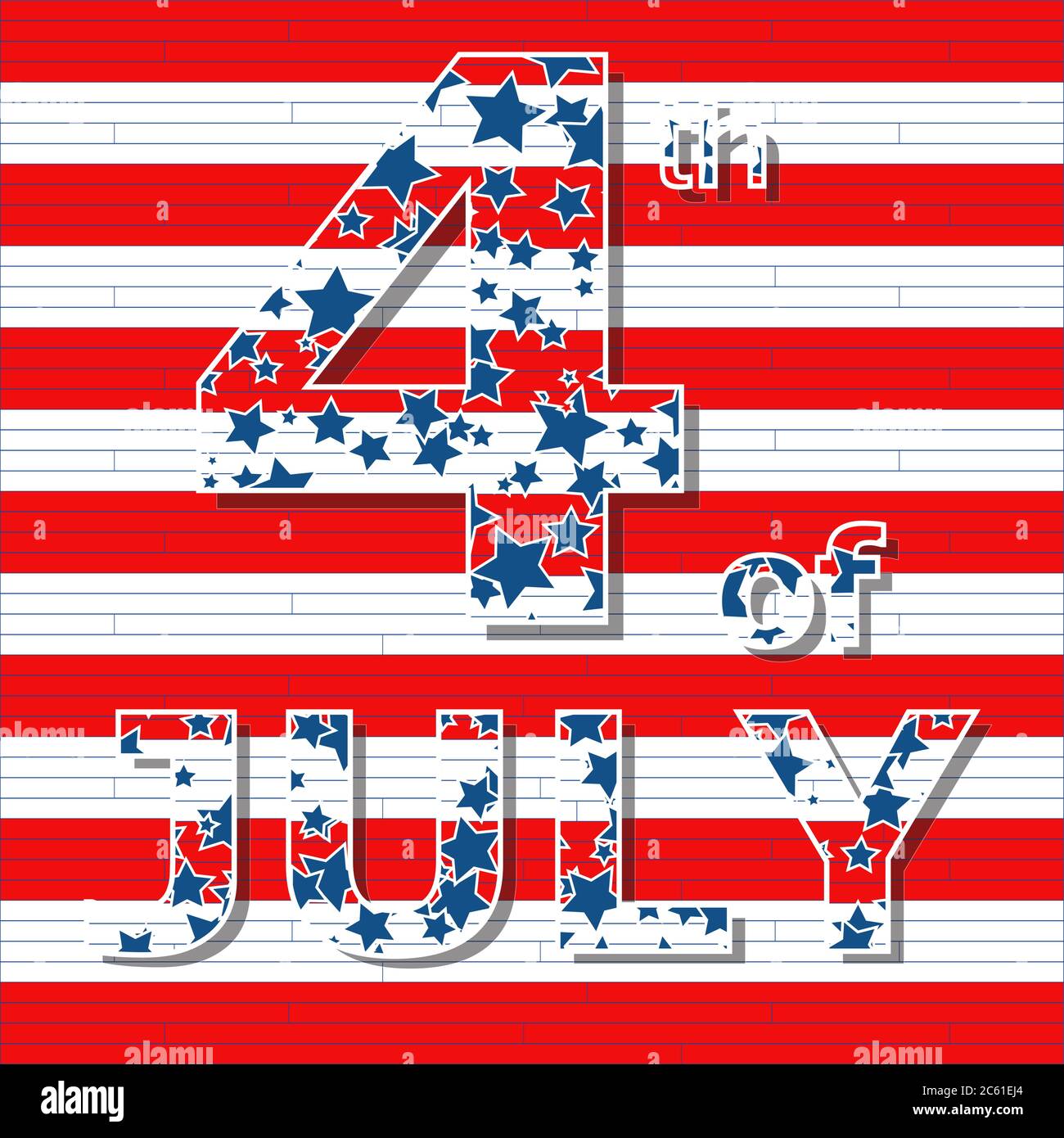 American Independence Day vector illustration background 4th of July ...