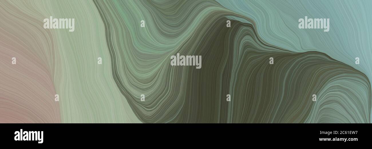 inconspicuous banner with elegant contemporary waves illustration with ...