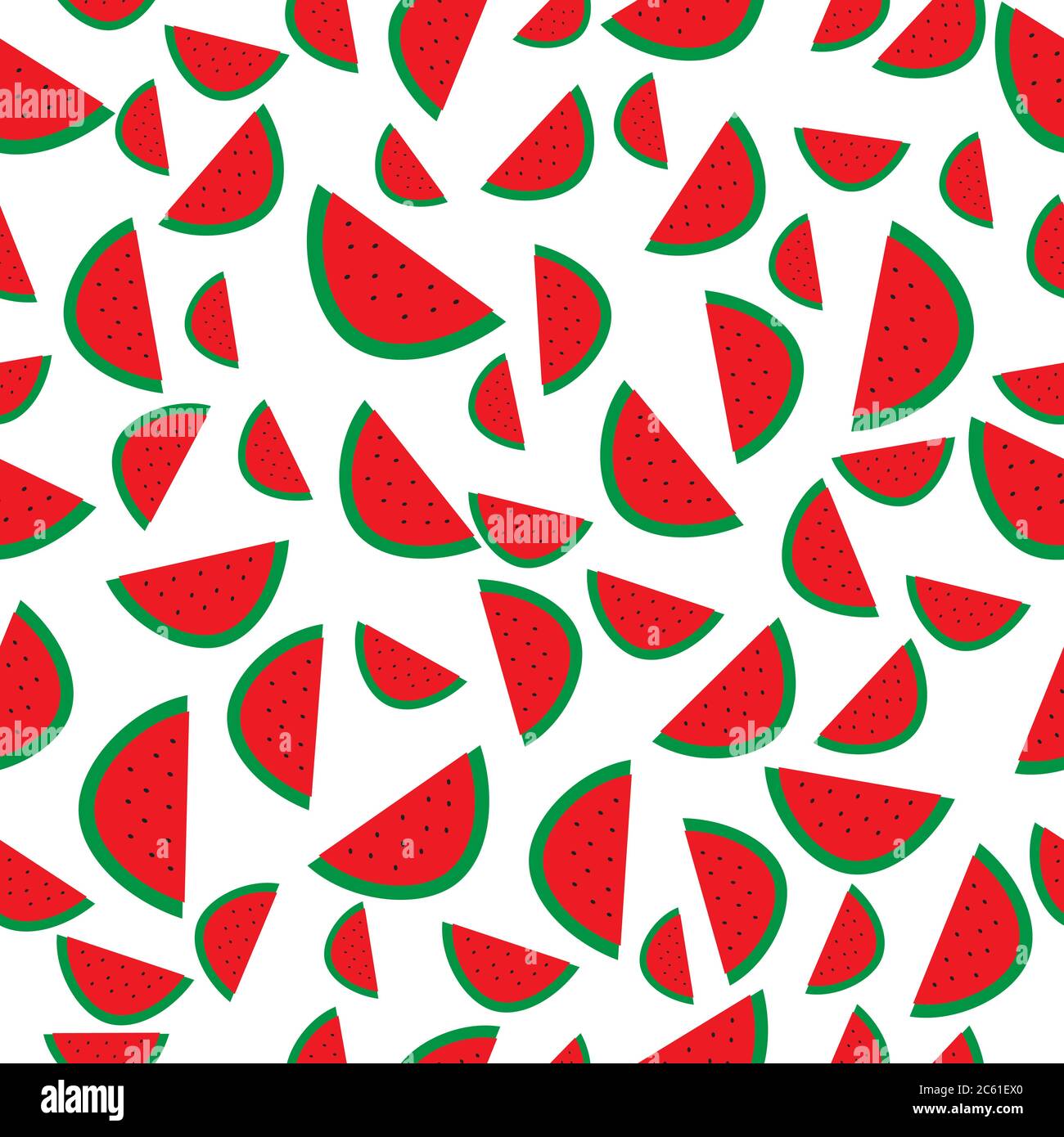 Summer seamless pattern watermelon vector illustration background Stock ...