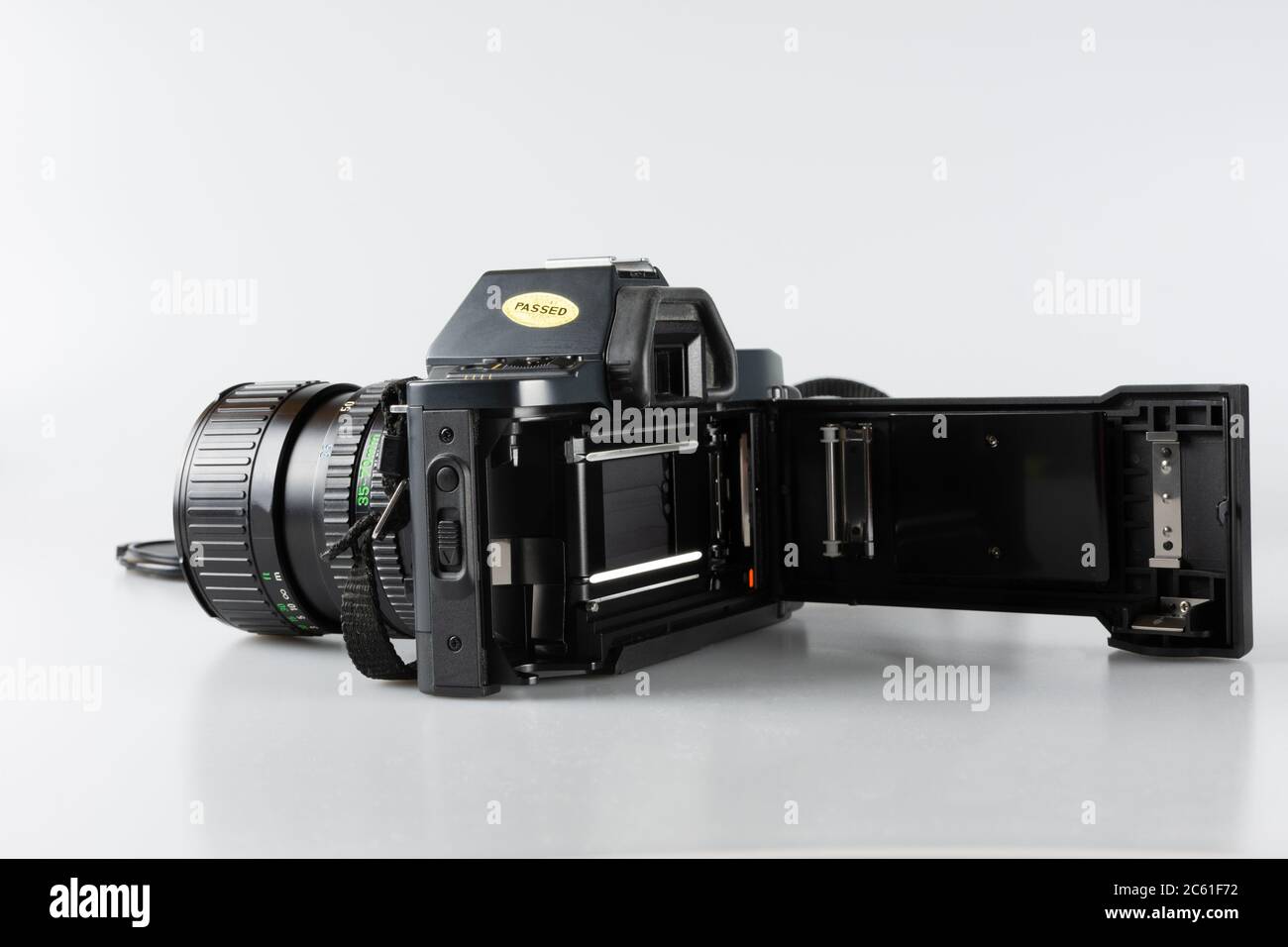 Canon T70 camera from 1984 with a 35-70mm lens from the back Stock ...