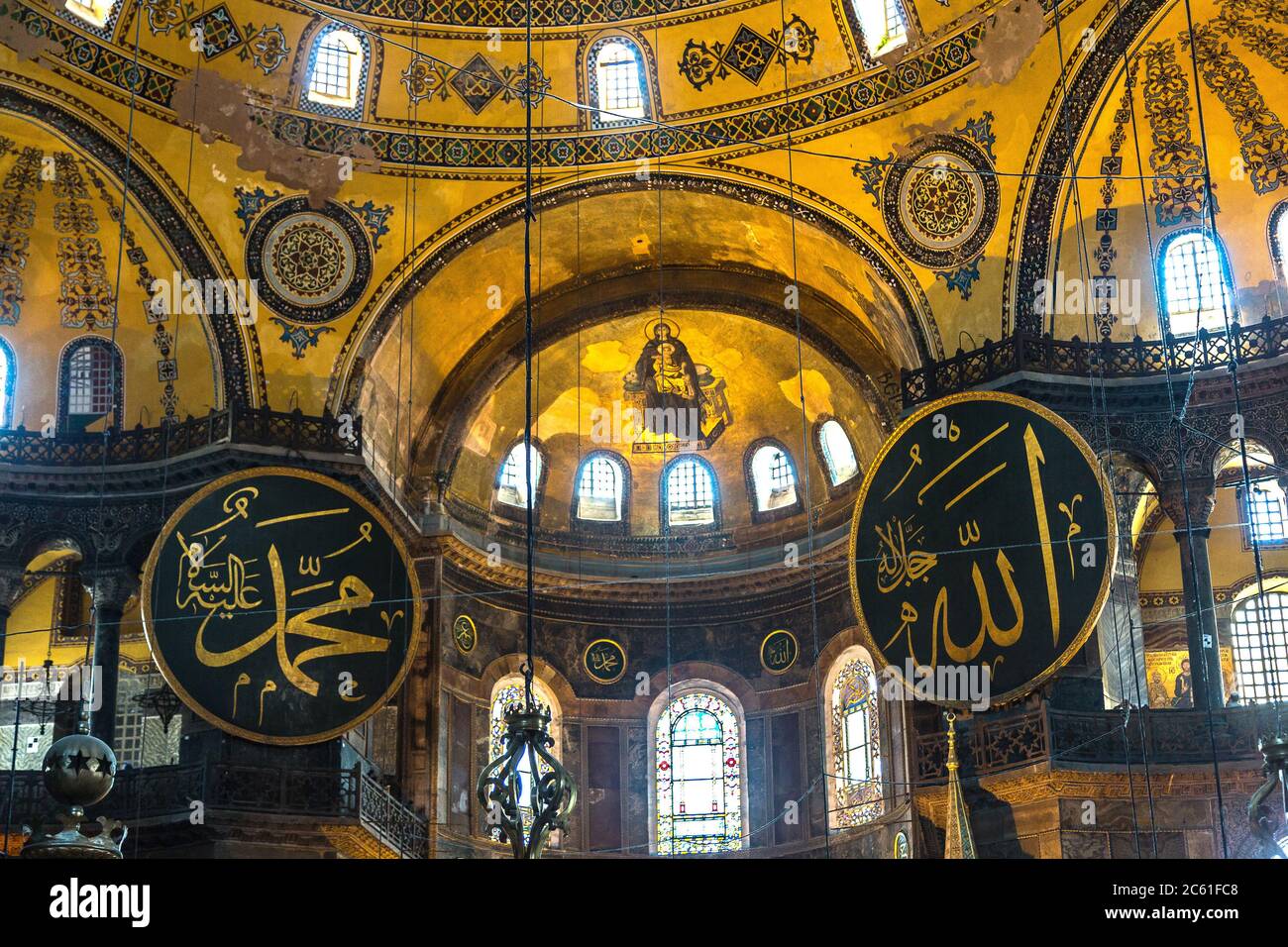 Hagia Sophia interior in Istanbul, Turkey in a beautiful summer day Stock Photo - Alamy