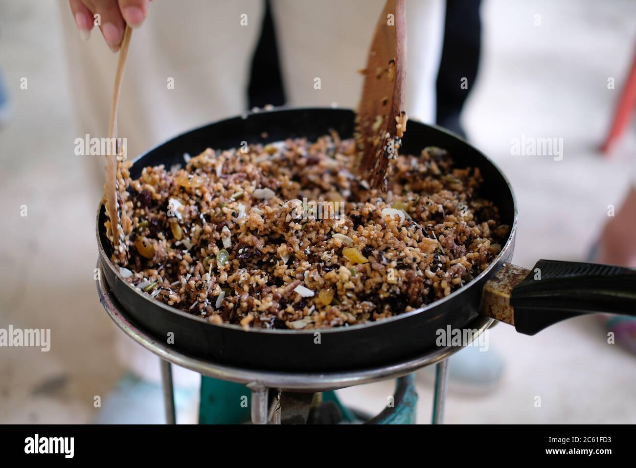 cooking cereal seed for making vegan cereal granula muesli bar Stock ...