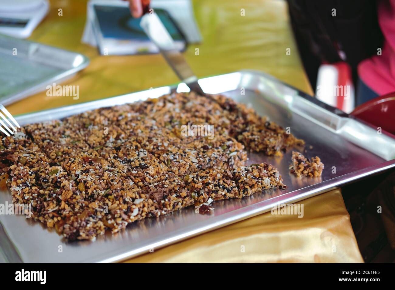 mixed cereal seed in vegan cereal granula muesli bar Stock Photo - Alamy