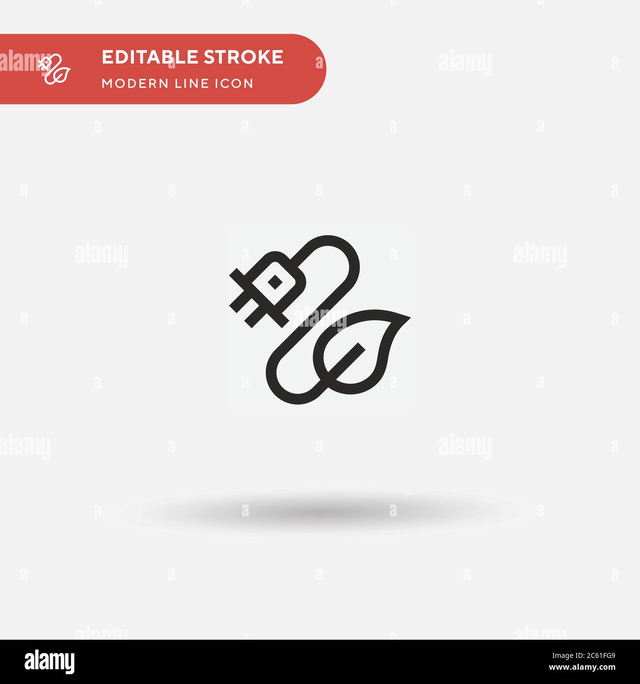 Plug In Simple vector icon. Illustration symbol design template for web ...