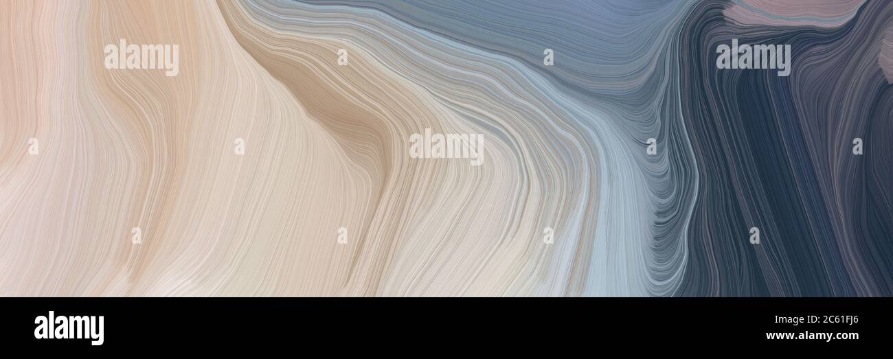 inconspicuous banner with elegant contemporary waves illustration with ...