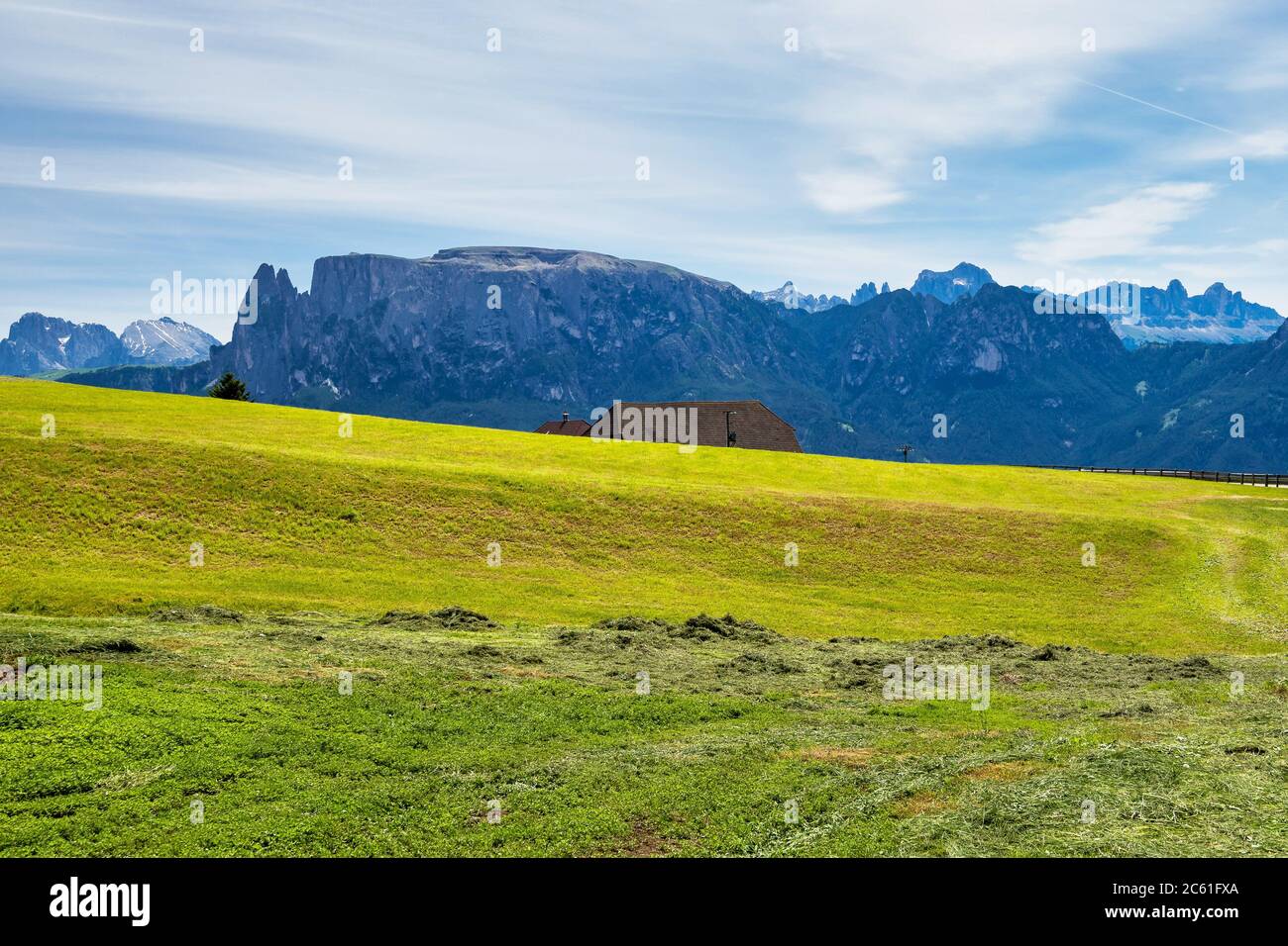 Beautiful landscape view of the mountains in South Tyrol with mixed ...