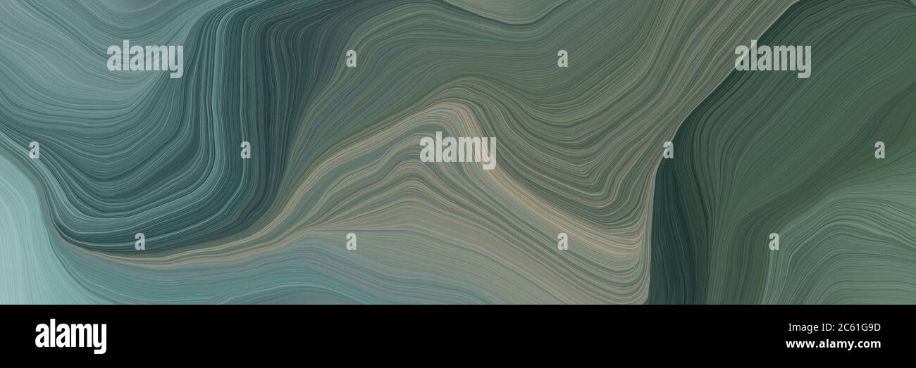 inconspicuous banner with elegant contemporary waves illustration with ...