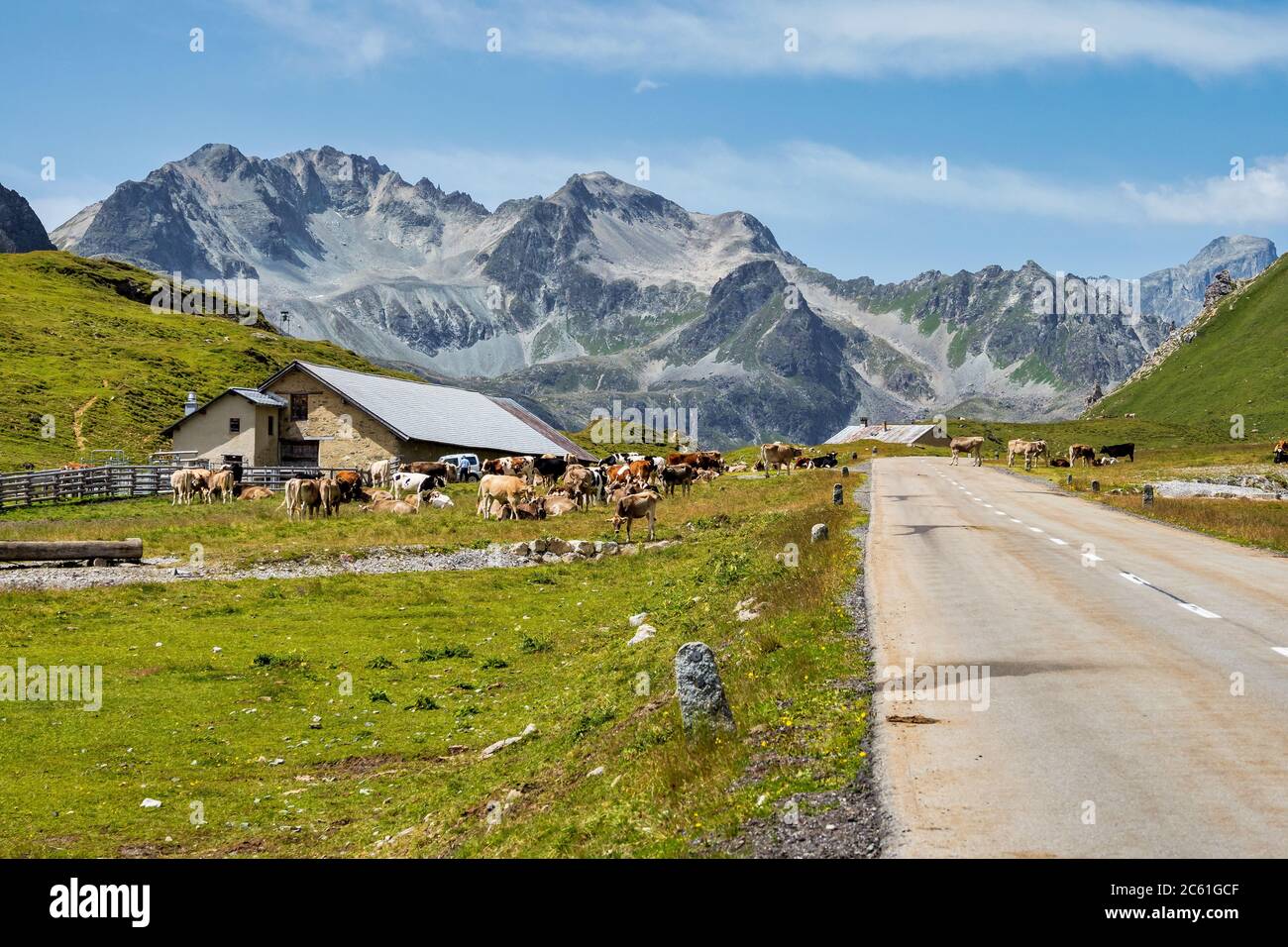 View of the albula pass in canton grisons - switzerland, europe Stock ...