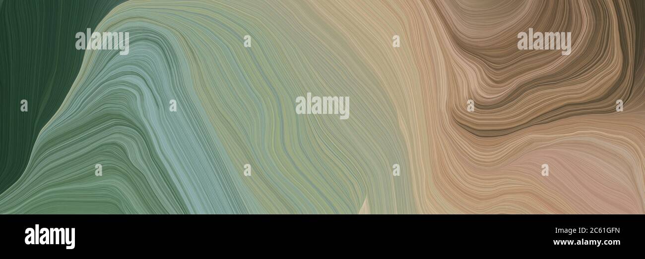 inconspicuous banner with elegant contemporary waves illustration with ...