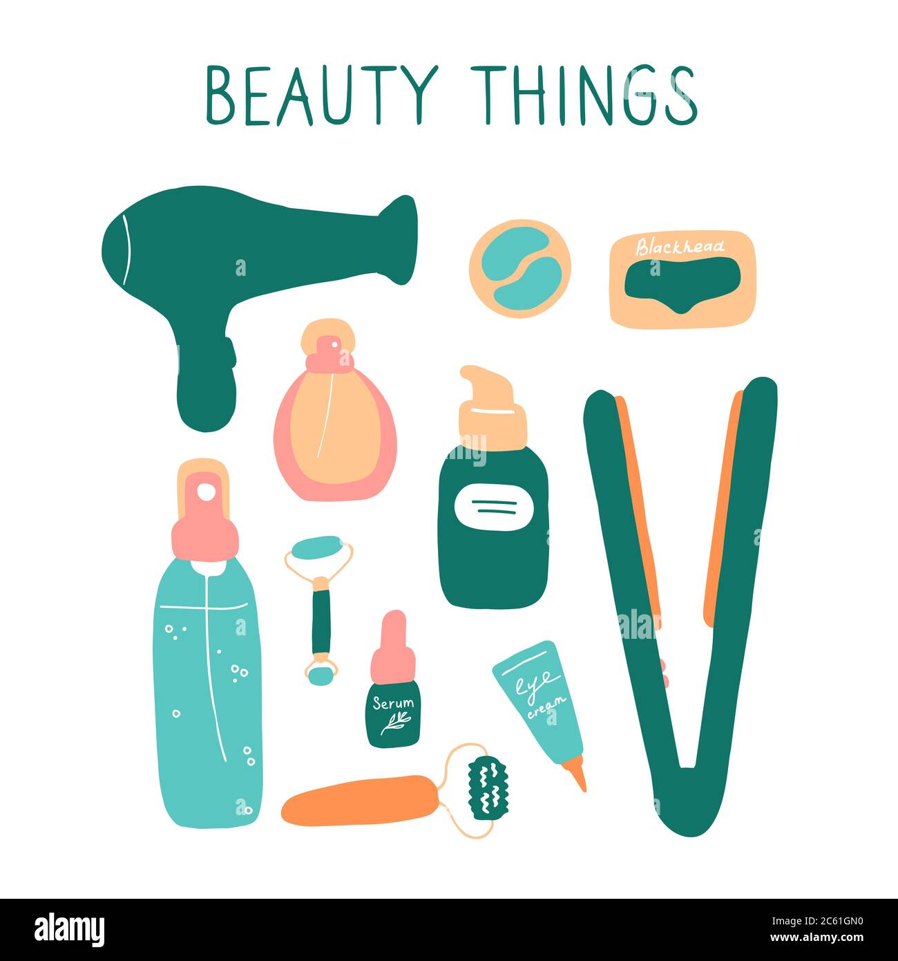 Beauty things. Products, cosmetics, tools, devices for beauty. Skin ...