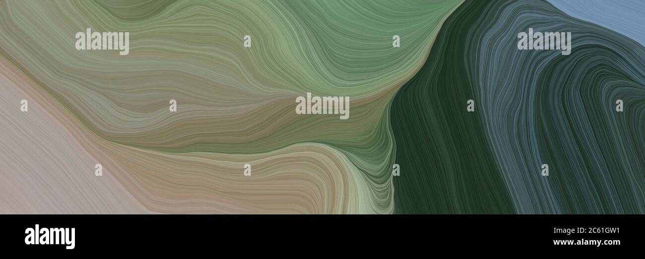 unobtrusive banner with colorful contemporary waves design with gray ...