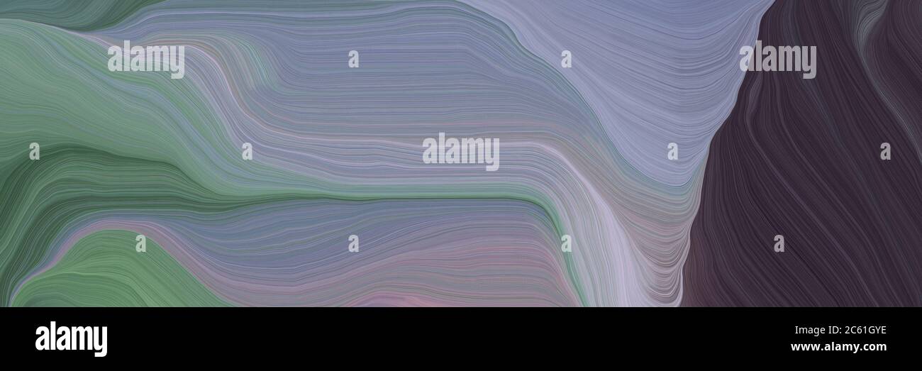 inconspicuous banner with colorful elegant curvy swirl waves background ...