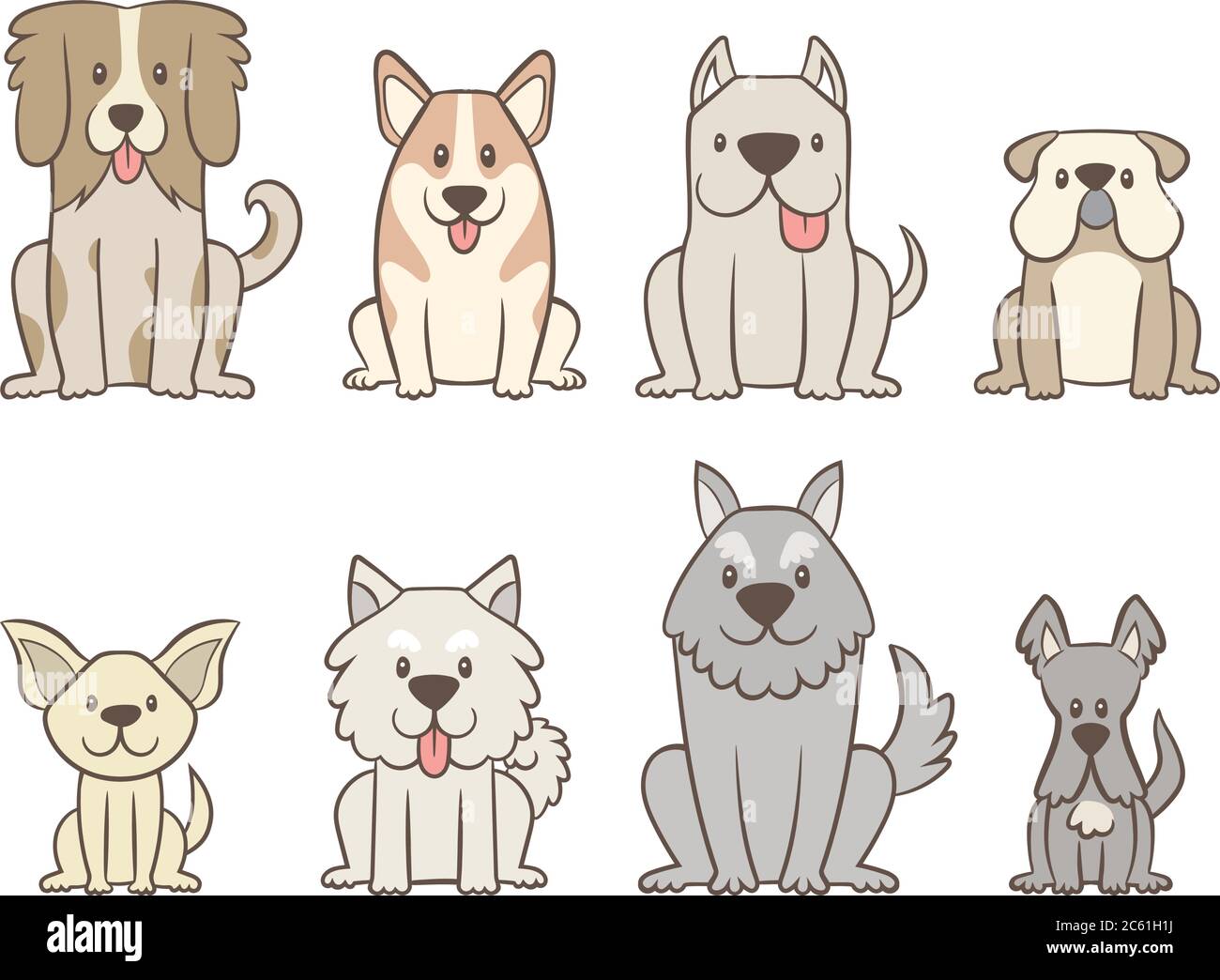 Dog Sitting Front View