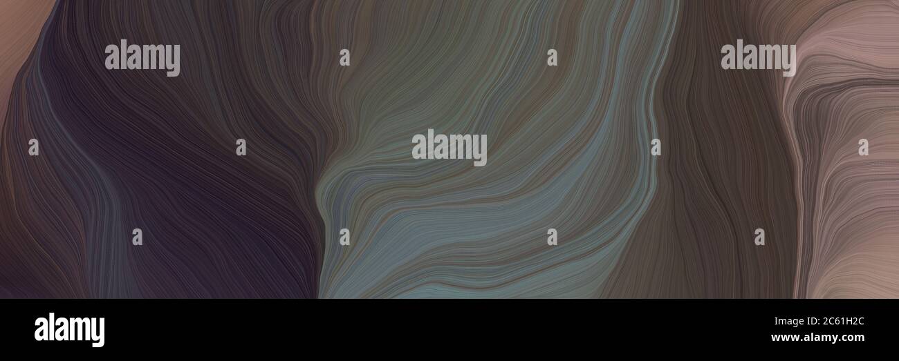 inconspicuous banner with colorful contemporary waves illustration with ...