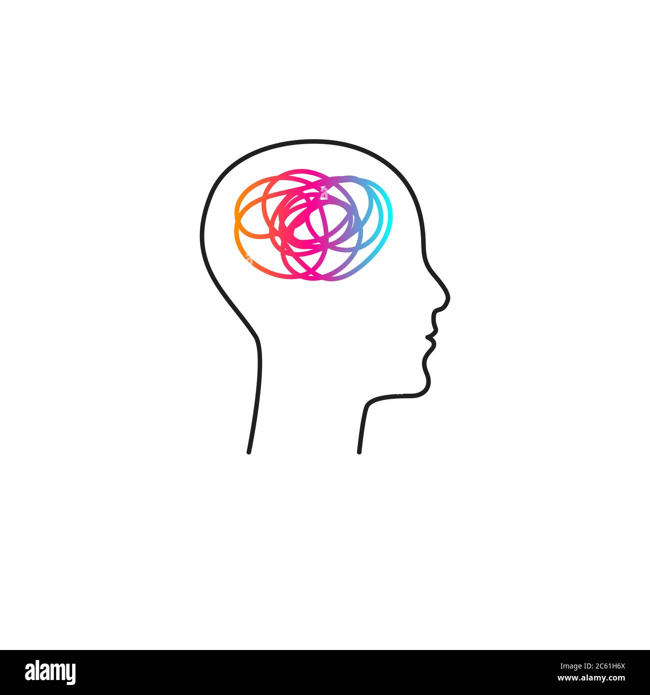 Brain activity abstract creative icon, concept of mental health, symbol ... Brain activity abstract creative icon, concept of mental health, symbol ...