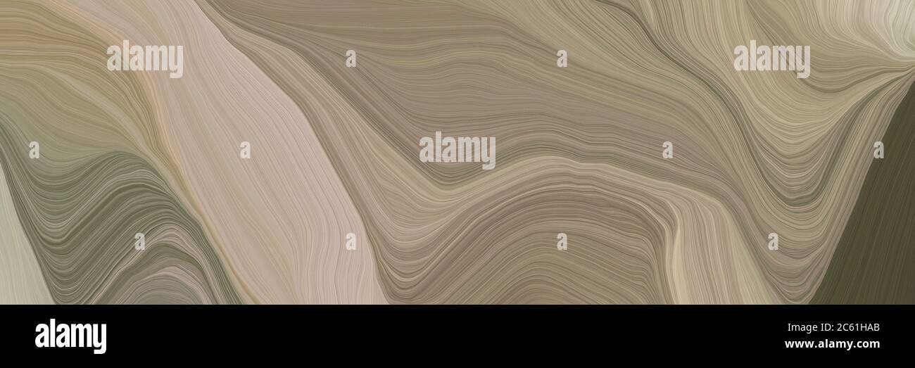 unobtrusive banner with elegant abstract waves illustration with gray ...