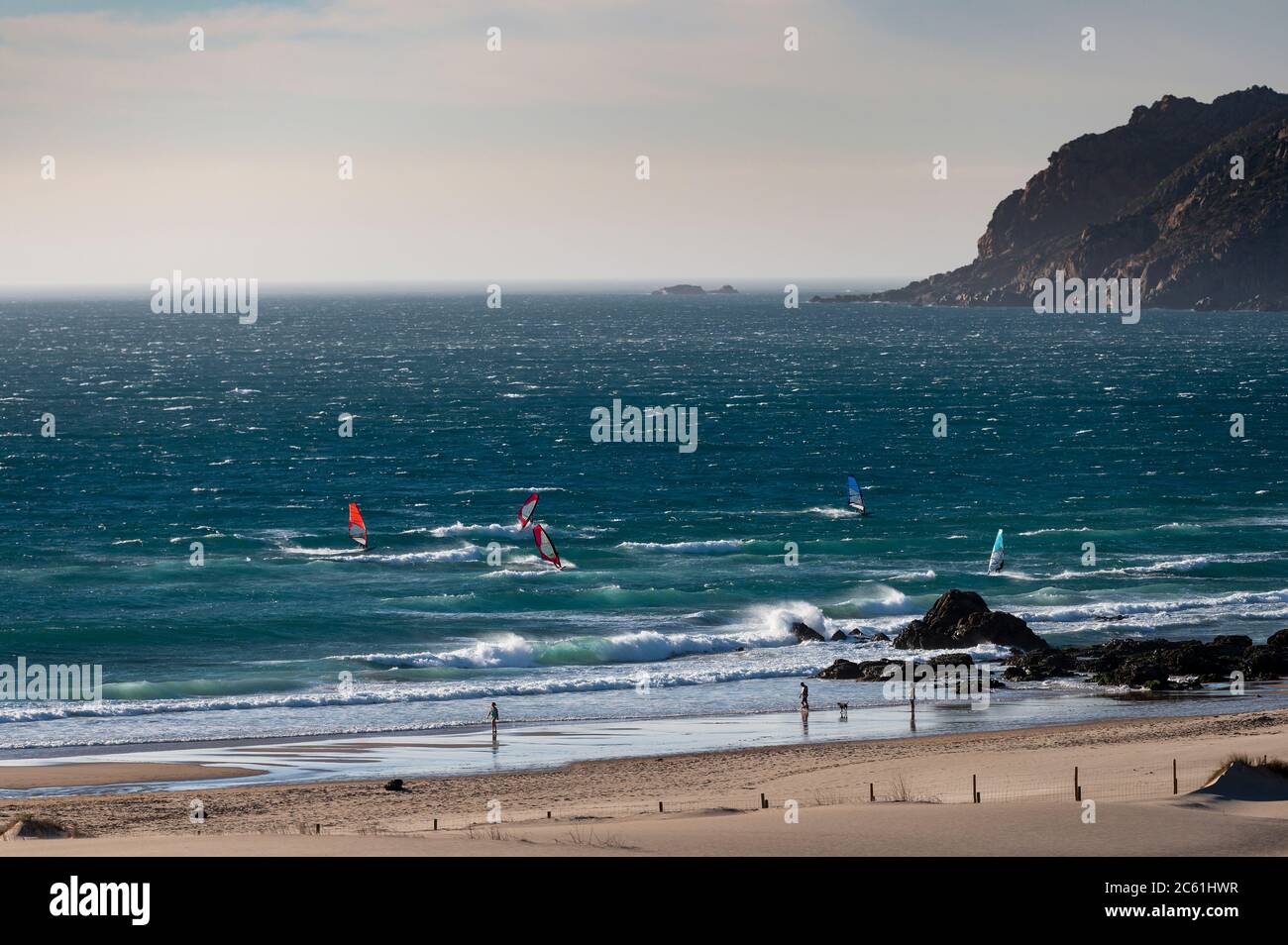 Windsurfers at the Guincho Beach (Praia do Guincho) near Cascais, in Portugal Stock Photo - Alamy