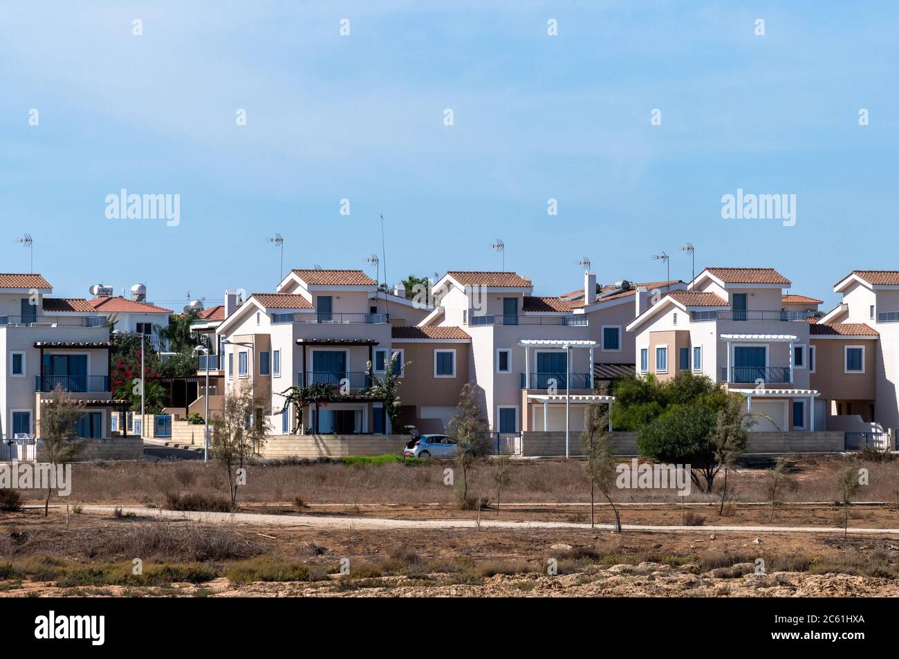 The Typical residential buildings in the Cyprus Stock Photo - Alamy
