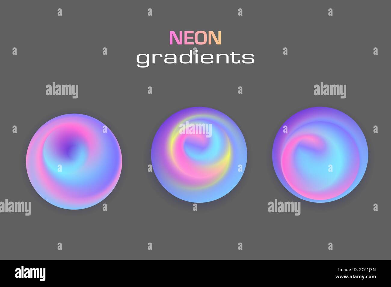 Abstract sphere neon colors gradients isolated Stock Vector Image & Art ...