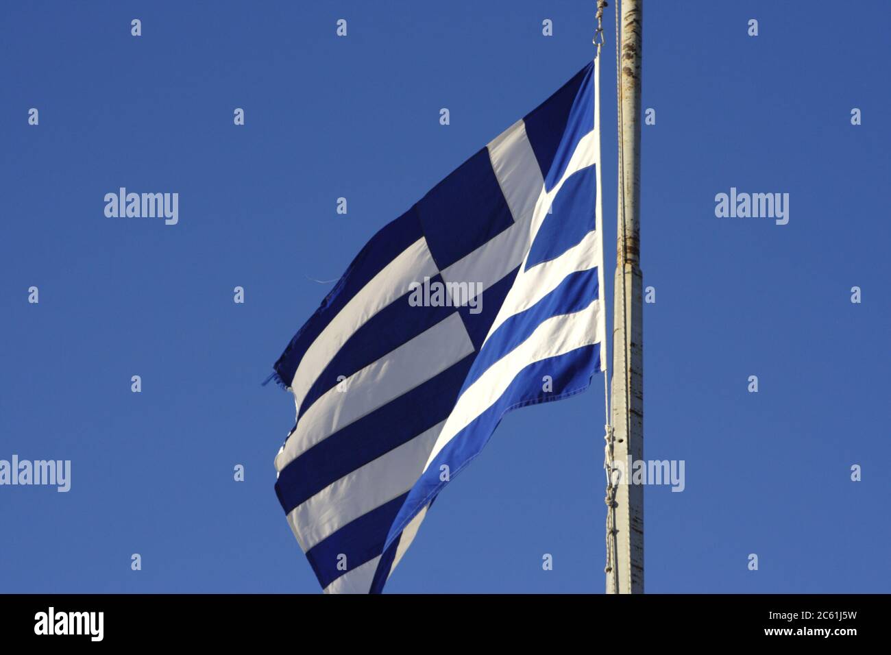 Greek flag flying at the Acropolis, Athens, Greece Stock Photo - Alamy