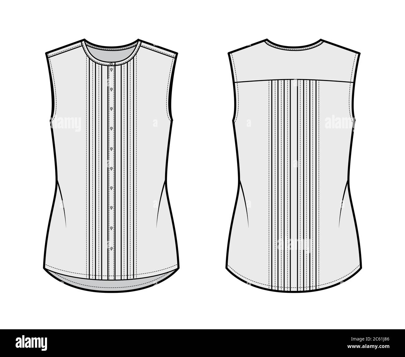 Grey silk blouse Stock Vector Images - Alamy