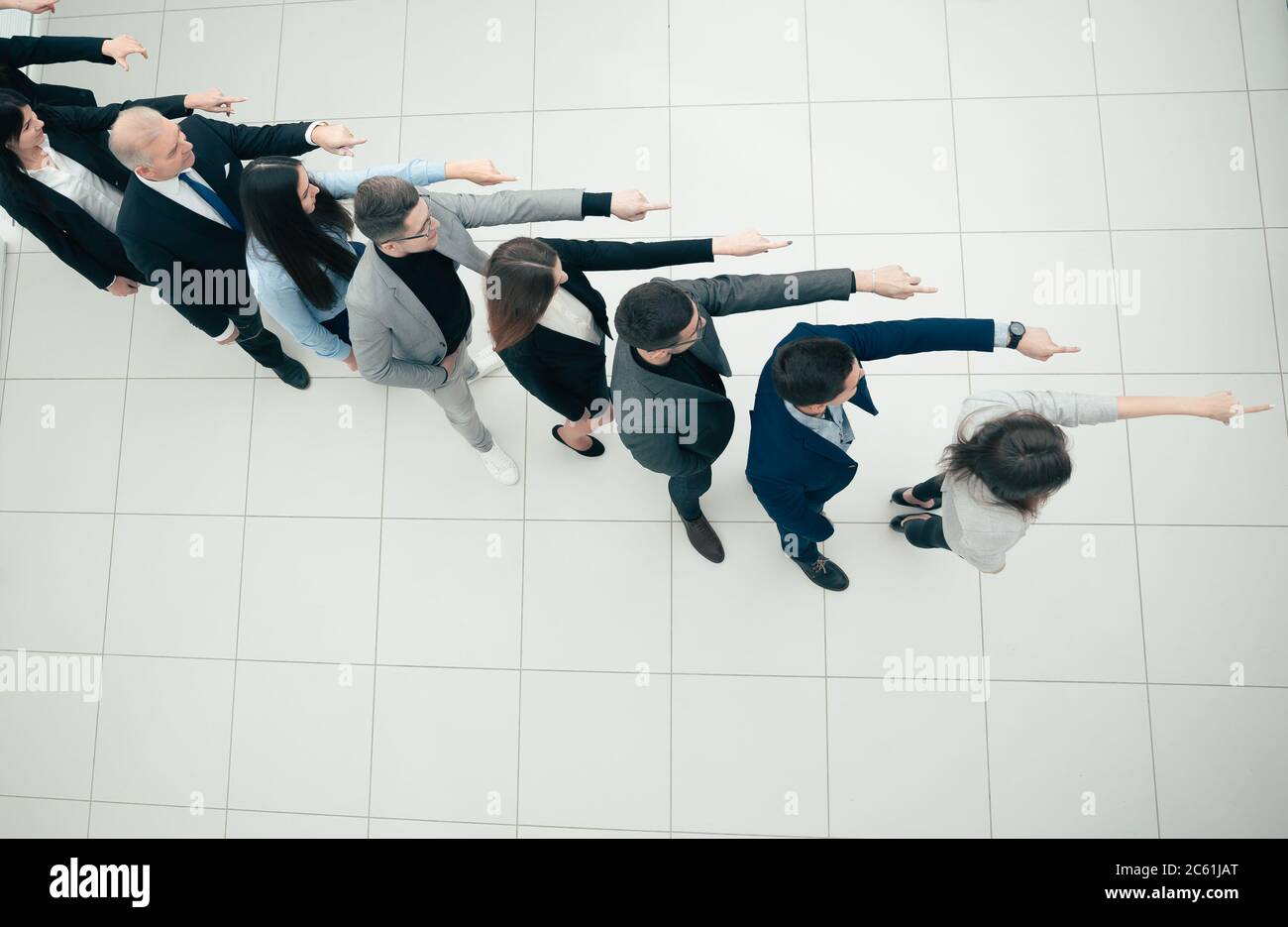group of diverse business people standing in line Stock Photo - Alamy