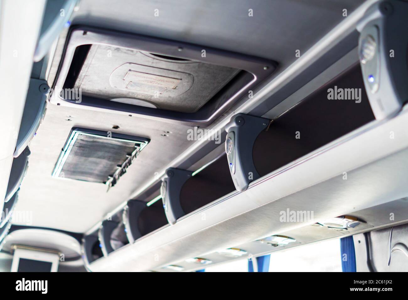 roof of the touristic bus, inside the bus Stock Photo - Alamy