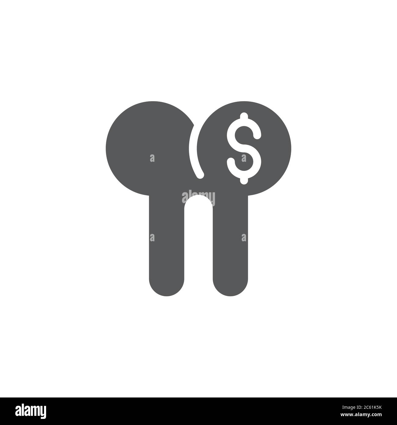 Tooth and dollar vector icon symbol isolated on white background Stock ...