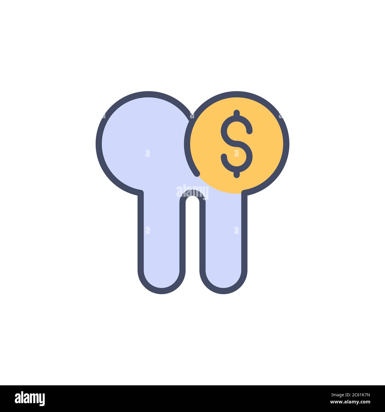 Tooth and dollar vector icon symbol isolated on white background Stock ...