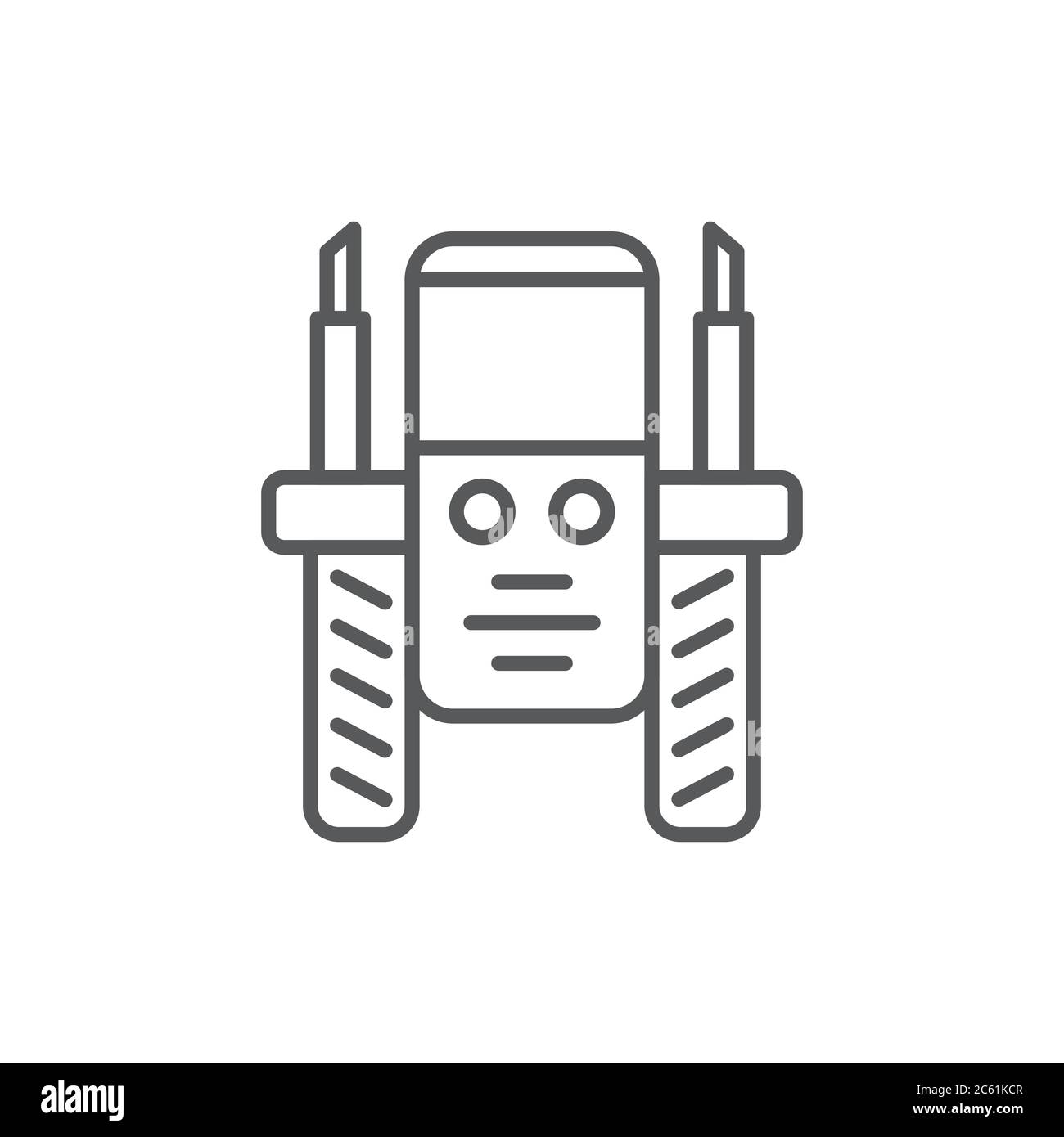 Tractor front vector icon symbol tools isolated on white background ...