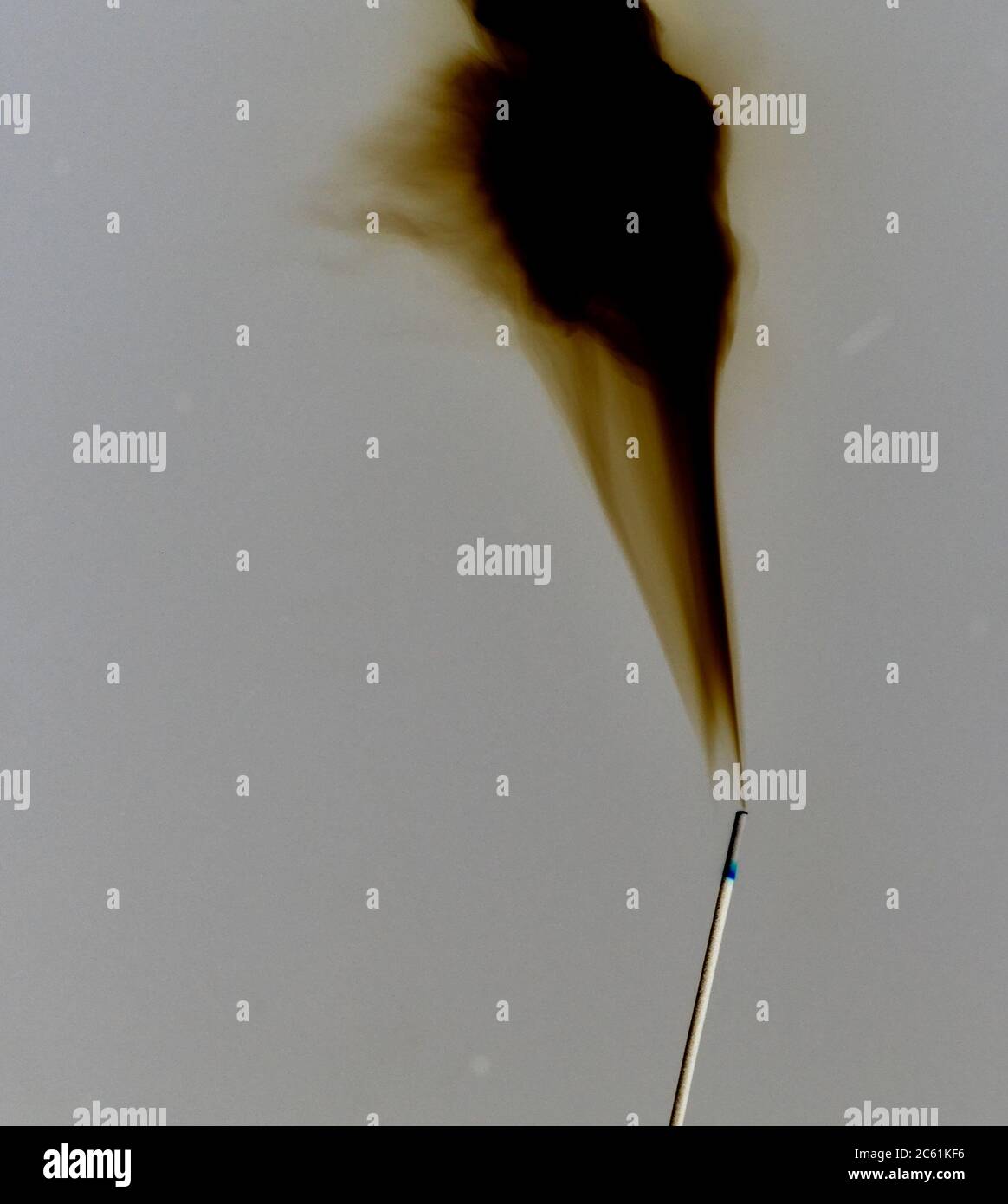 Burning incense composed of aromatic materials called biotics that ...