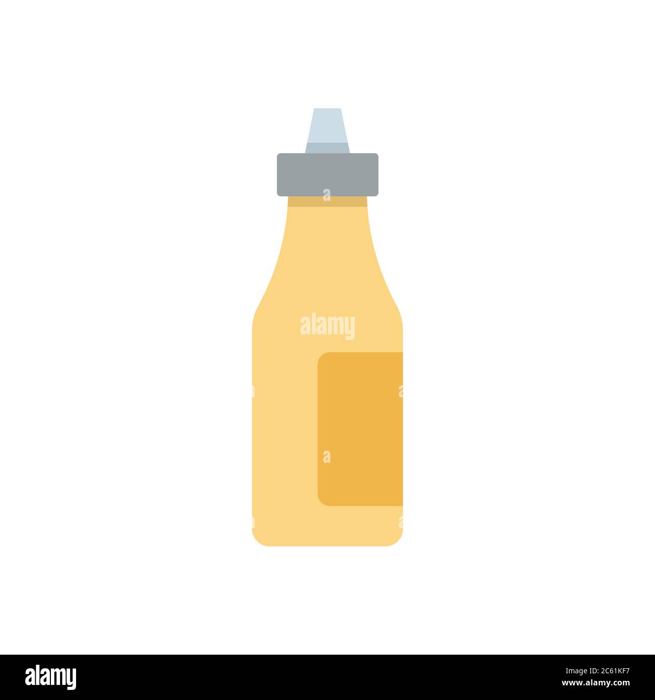 Tube of mustard vector icon symbol isolated on white background Stock ...