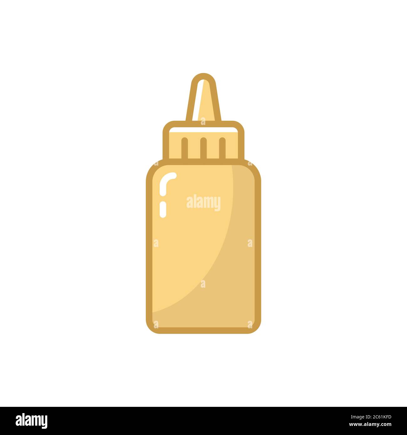 Tube of mustard vector icon symbol isolated on white background Stock ...