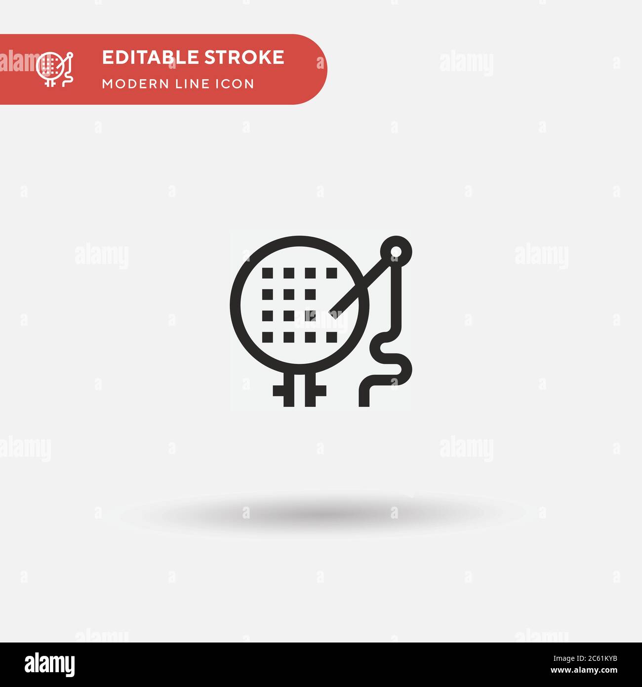 Stitching Simple vector icon. Illustration symbol design template for ...
