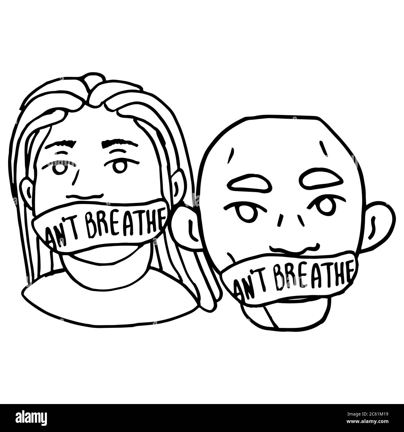 I can't breathe banner Stock Vector Images - Alamy