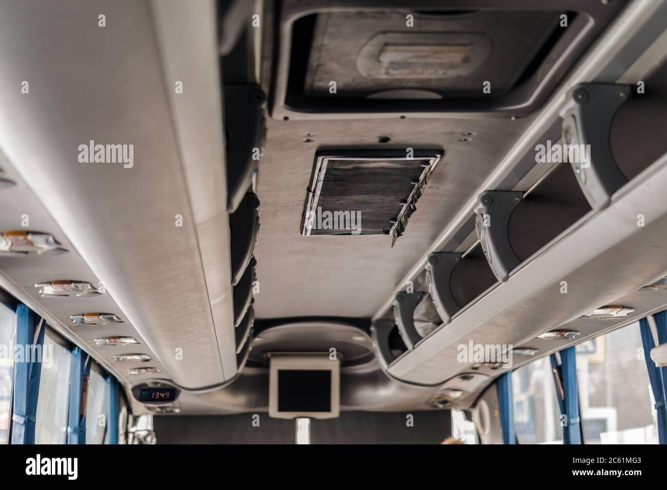 roof of the touristic bus, inside the bus Stock Photo - Alamy
