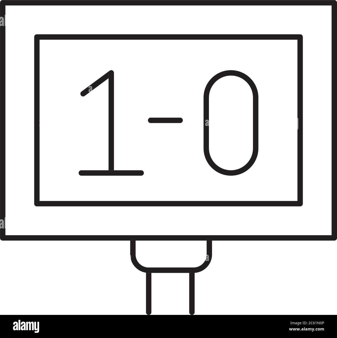 soccer score board line style icon design, Sport hobby competition and ...